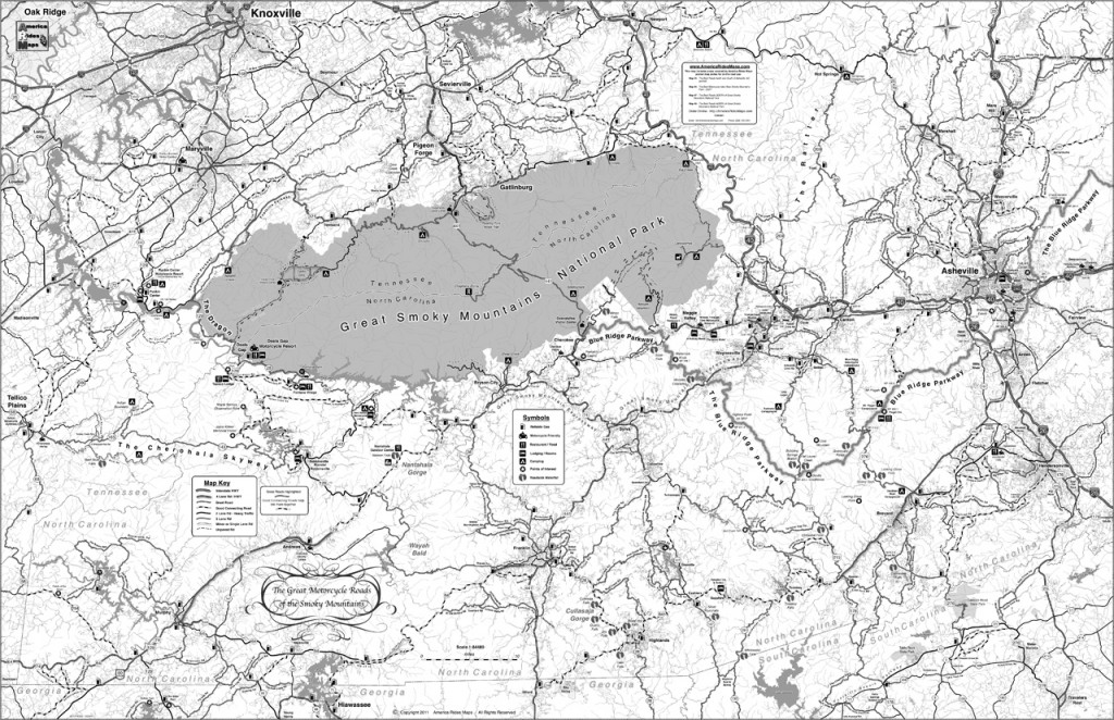 motorcycle ride map - Smoky Mountain Motorcycle Rider